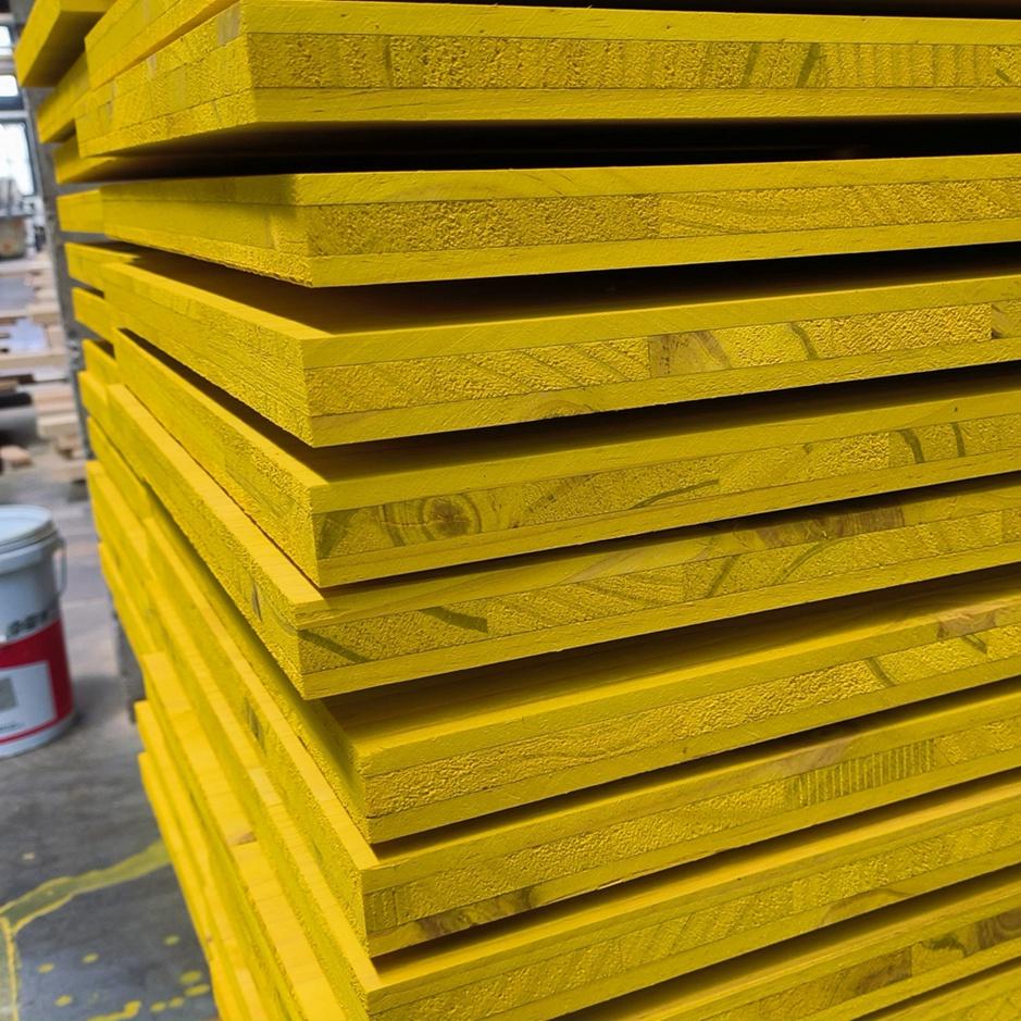 China Waterproof 3 Ply Yellow Shuttering Plywood for Concrete Formwork ...